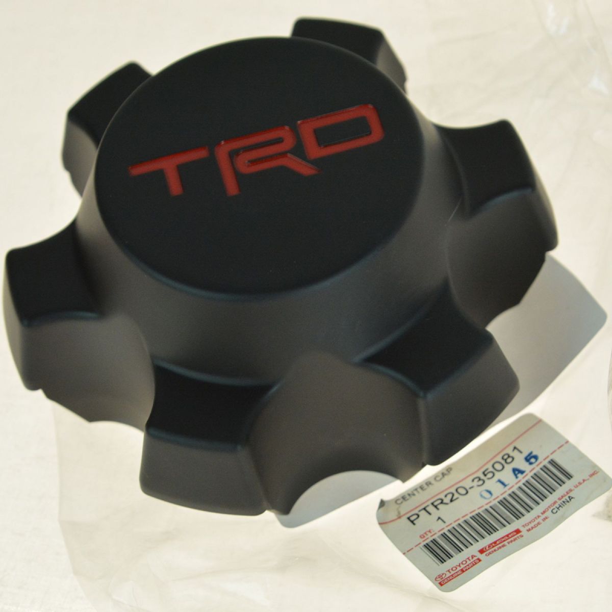 OEM PTR20-35081 Wheel Center Cap Black w/ Red TRD Logo for Tacoma FJ ...