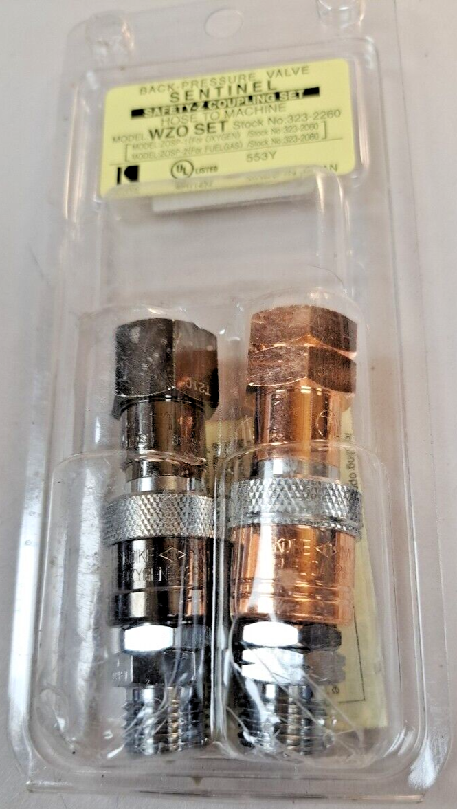 KOIKE Sentinel Back Pressure Valve Safety-z Coupling Set - Wzo 323-2260 ...