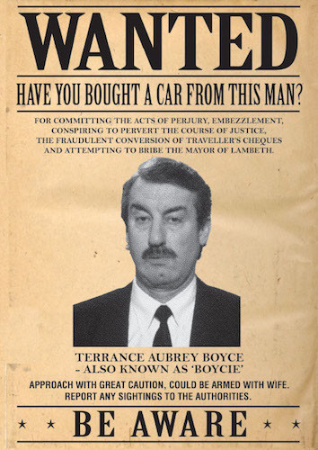 Only Fools and Horses Boycie Wanted Poster | eBay
