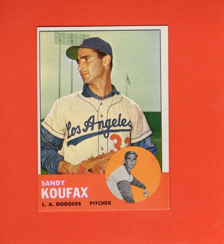 1963 Topps #210 Sandy Koufax EX+ Excellent+ Los Angeles Dodgers #32529 ...