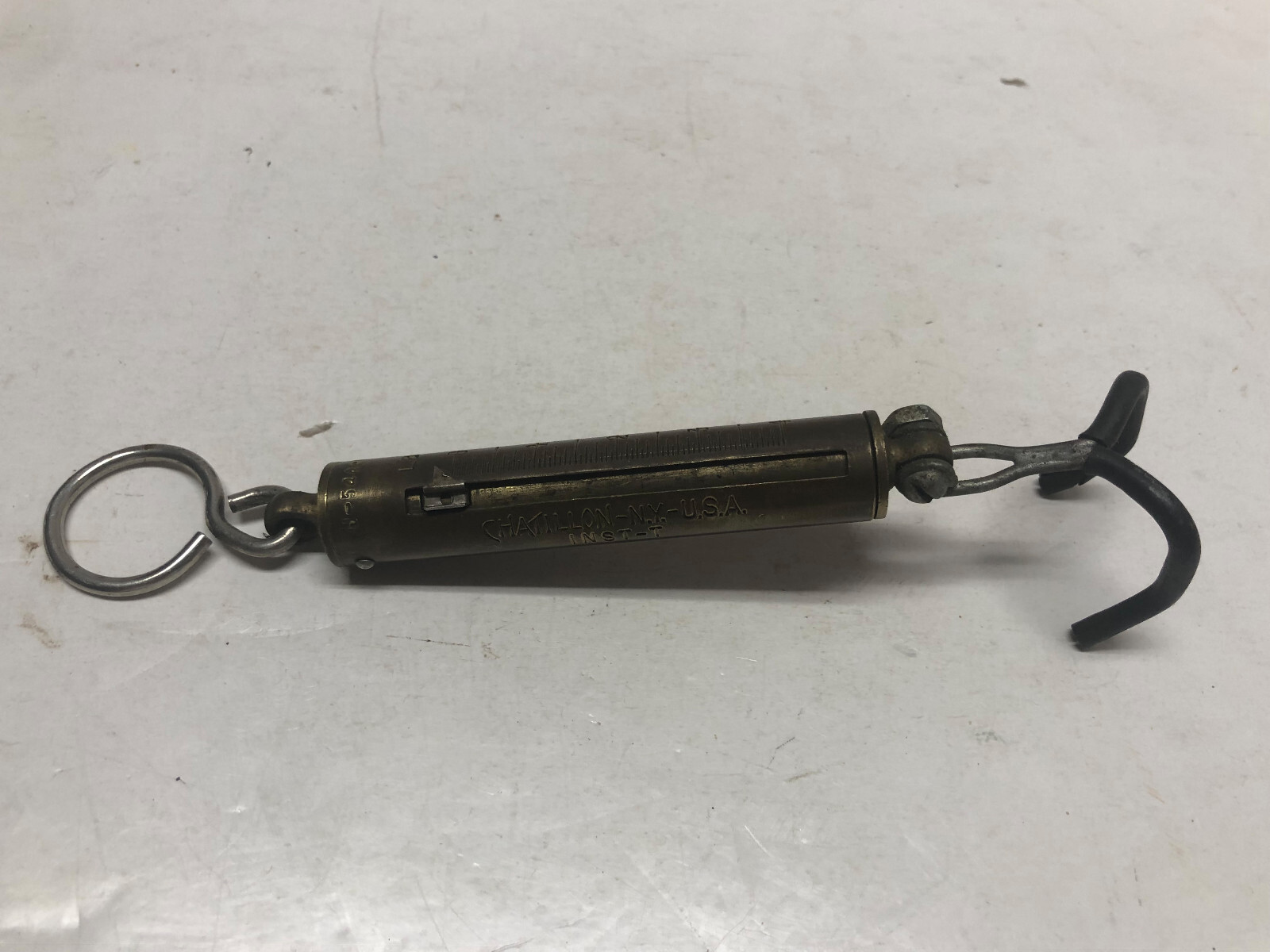 Vintage Brass CHATILLON-NY-USA Fish Spring Scale (Item # Inst-T) | eBay