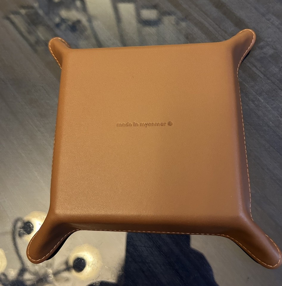 NWT Coach Boxed Valet Tray Set In Dark Saddle With Coach Gift Box CU312 ...
