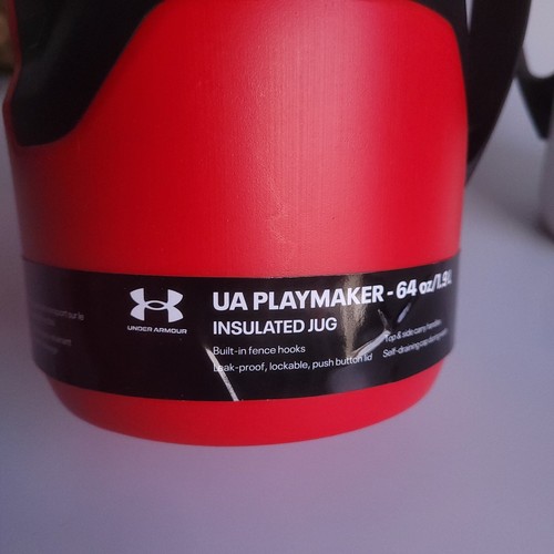 Under Armour 64oz Playmaker Jug Insulated Water Bottle w/ Handle Red ...