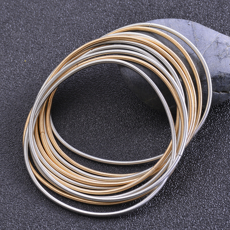 New 1.7mm Stretchy Guitar String Gold Silver Beads Dainty Springs ...