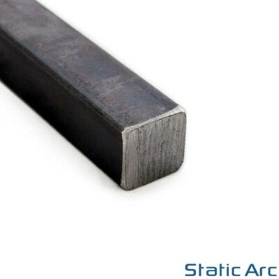 MILD STEEL SQUARE BAR SOLID BOX METAL IRON ROD 10-25mm WIDTH / 1m ...