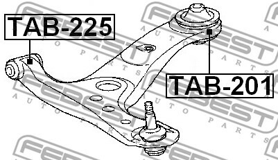 FEBEST TAB-225 Control Arm-/Trailing Arm Bush for TOYOTA | eBay
