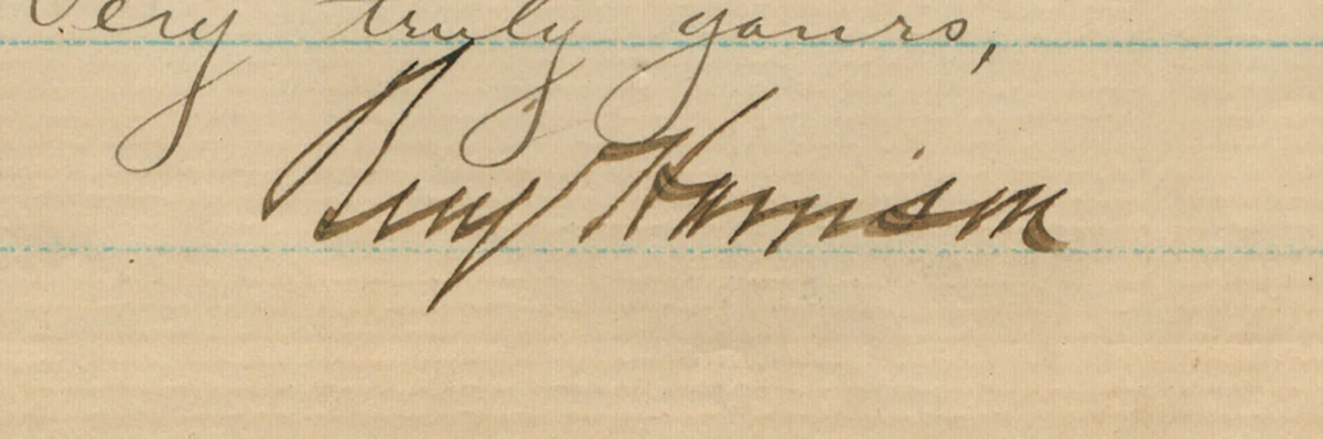 Benjamin Harrison Signature