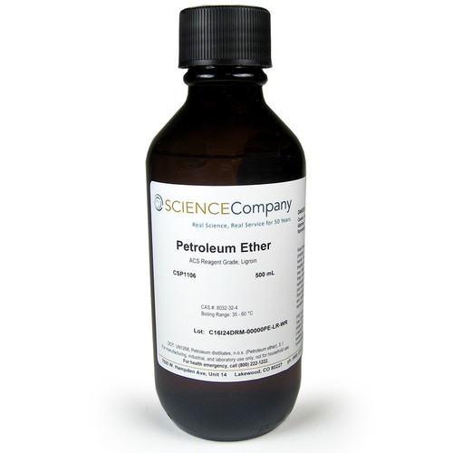 Petroleum Ether, 500mL, 35°- 60°C, ACS, Solvent, Ligroin, naphtha ...