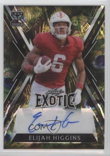 2023 Leaf Exotic Peacock Crystals /8 Elijah Higgins #BA-EH2 Rookie Auto ...