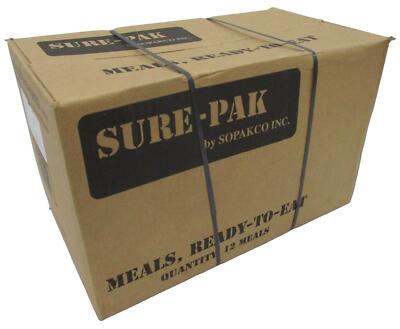 SURE-PAK MILITARY STYLE MRE CASE MEALS READY TO EAT MREs -NO HEATERS ...