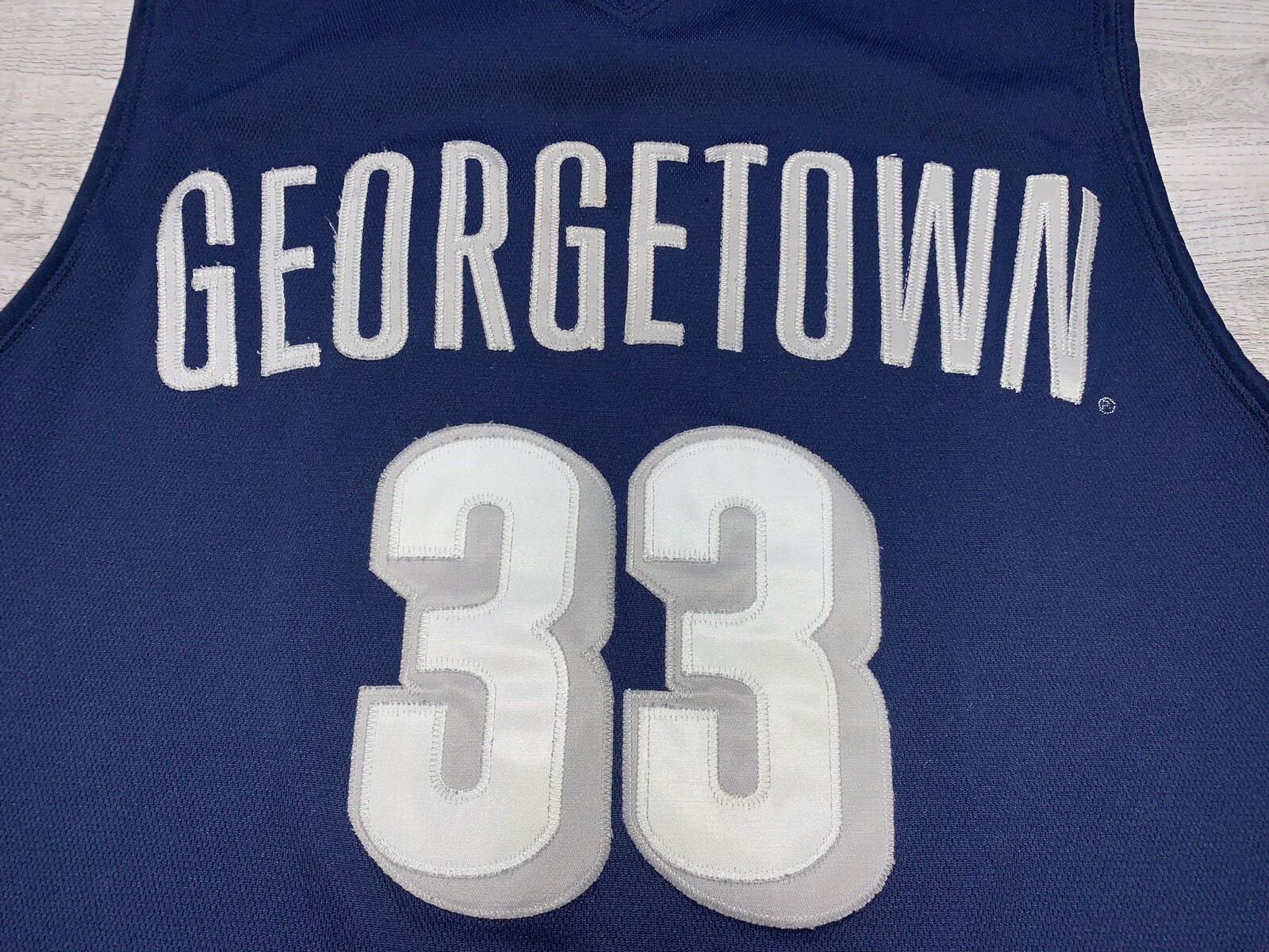 NCAA NBA JERSEY GEORGETOWN HOYAS NIKE AUTHENTIC SZ 40 MEDIUM VTG ALOZNO ...
