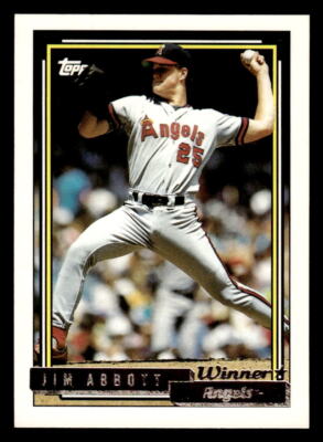 1992 Topps #530 Jim Abbott Gold | eBay