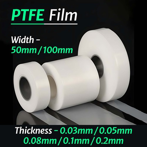 PTFE Film Ultra-thin Sheet Plastic Film 0.03mm-0.2mm Thick 50mm/100mm ...