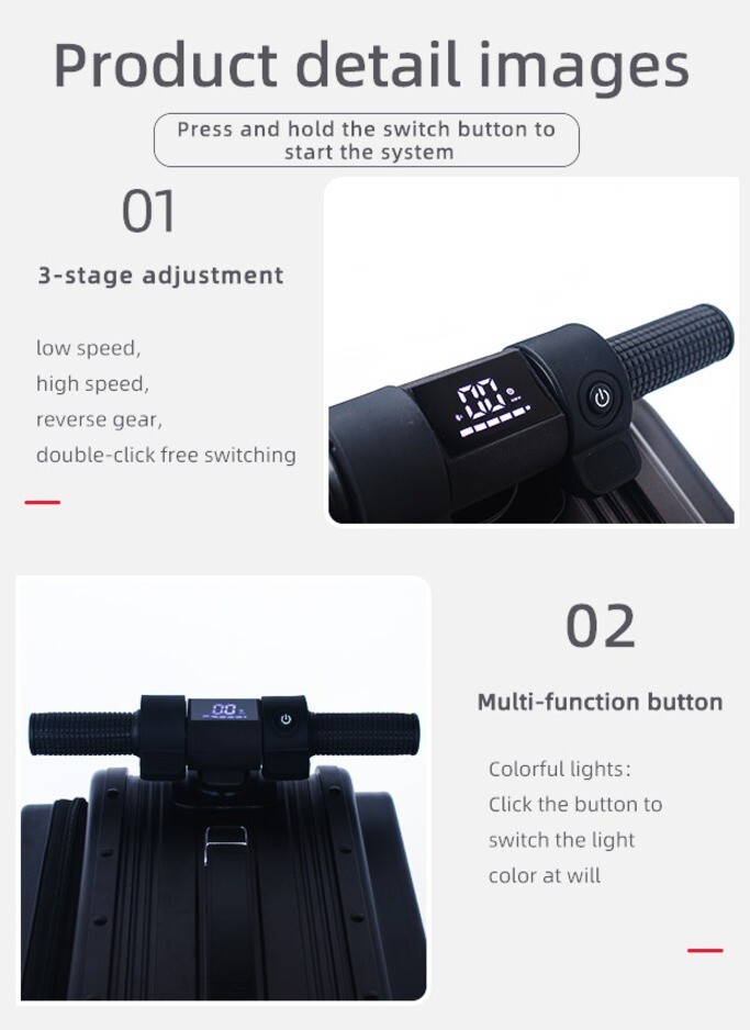 Electric Smart Rideable Suitcase Travel Buddy Riding Luggage Scooter ...
