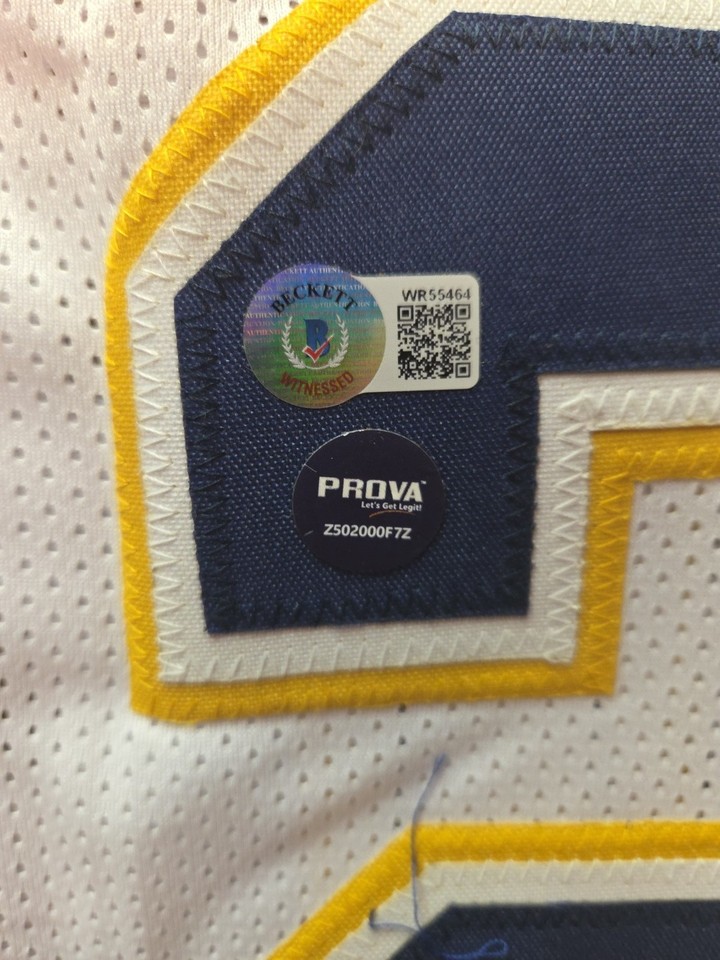 Natrone Means San Diego Chargers Signed Custom Jersey JSA Auto ...