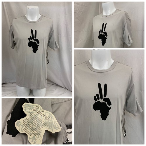 Signorelli T-Shirt L Gray 100% Cotton Short Sleeve Made In USA NWT YGI ...