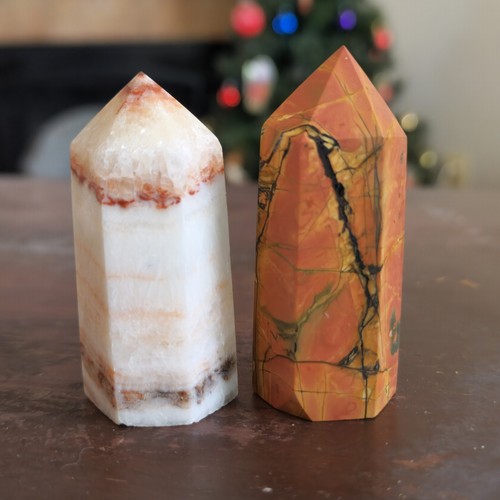 Lot of 2 Creek Jasper & Pork Stone Column Tower Pillars - USA | eBay