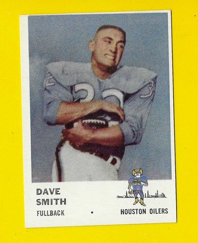 62511 1961 Fleer #170 Dave Smith RB RC HOUSTON OILERS NICE! | eBay