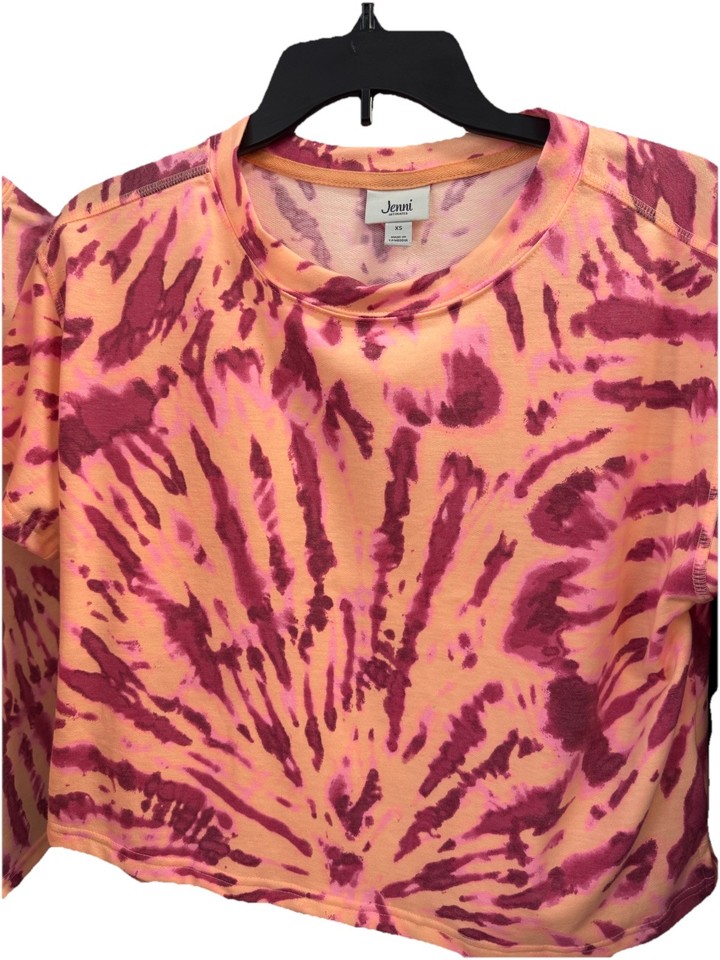 NWT JENNI T-Shirt En French Terry Super Doux Rose Taille XSmall | eBay