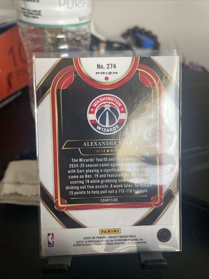 2024-25 Panini Select Alexander Sarr Courtside Green Mojo Wizards #273 ...