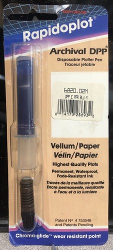 Old Stock KOH-I-NOOR Disposable Plotter Pen Rapidoplot 6820.02M Blue ...