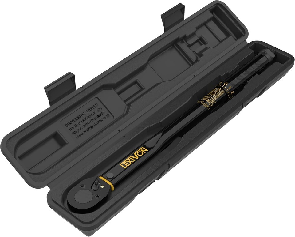 Lexivon 3/8-Inch Drive Click Torque Wrench 10-80 Ft-Lb/13.6-108.5 Nm ...