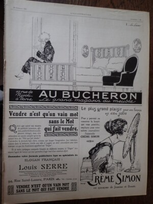 Au BUCHERON R Vincent + crème SIMON + Louis SERRE pub papier ...