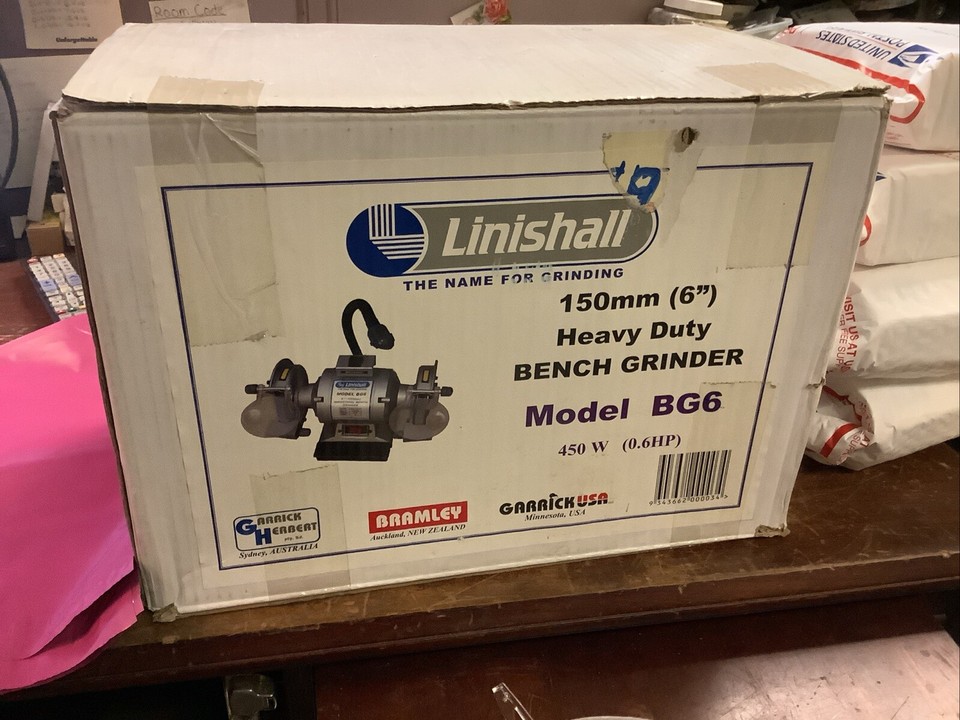Linishall 6” Model BG6 Bench Grinder Heavy Duty 0.6HP (NIB) | eBay