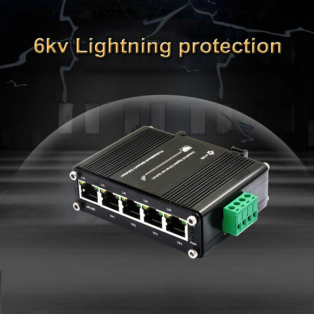 Mini Industrial 5 Port (PoE) Ethernet Switch 10/100/1000M gigabit RJ45 ...