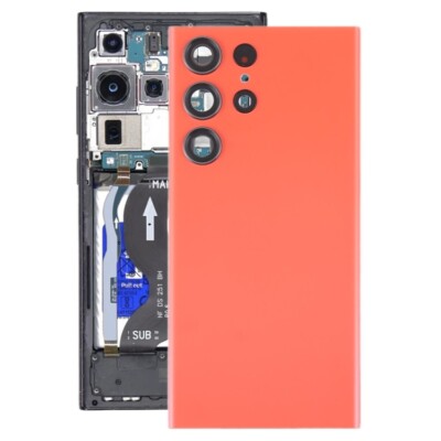 For Samsung Galaxy S23 Ultra SM-S918 Glass Battery Back Cover Camera ...