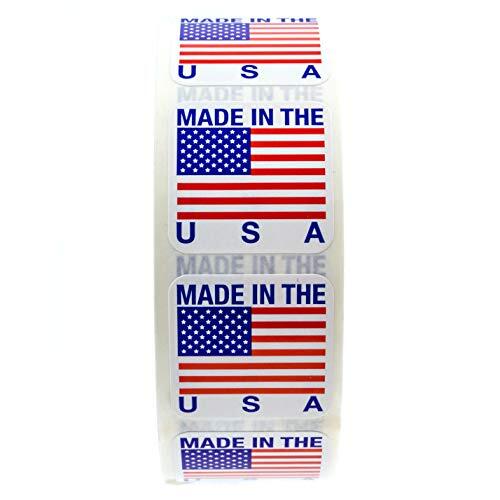 1000 Pcs Made In USA American Flag Stickers Vinyl Decal Sticker Roll ...
