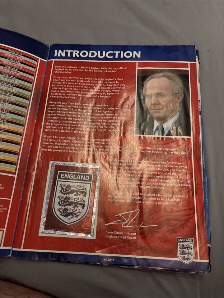 Merlin England 2004 Complete book | eBay UK