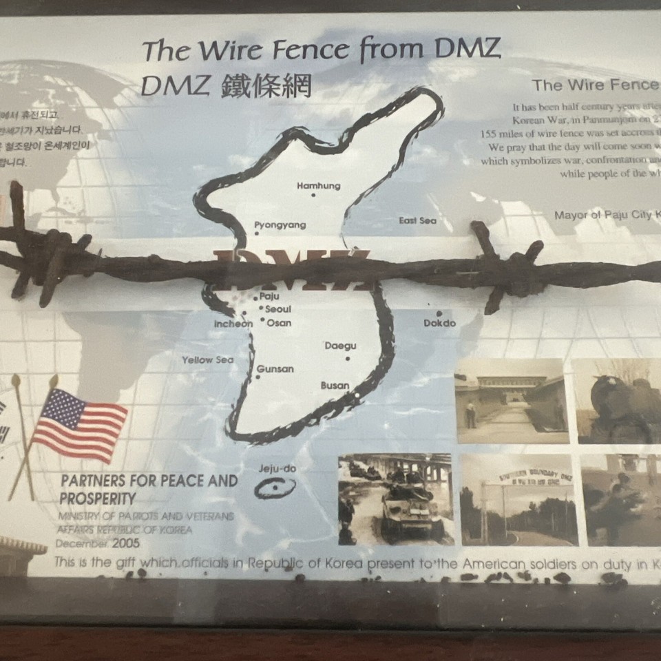 VGC The Wire Fence From DMZ - Barbed Wire Framed Plaque (10.5” x 7”) | eBay