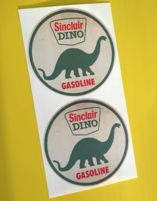 HOT ROD Retro worn 'SINCLAIR DINO' vintage GAS AND OIL Sticker Decal ...