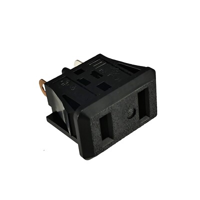 2-Pin Snap-In Female Socket AC Power Outlet 15A 125Vac SMK IRI9-1 | eBay