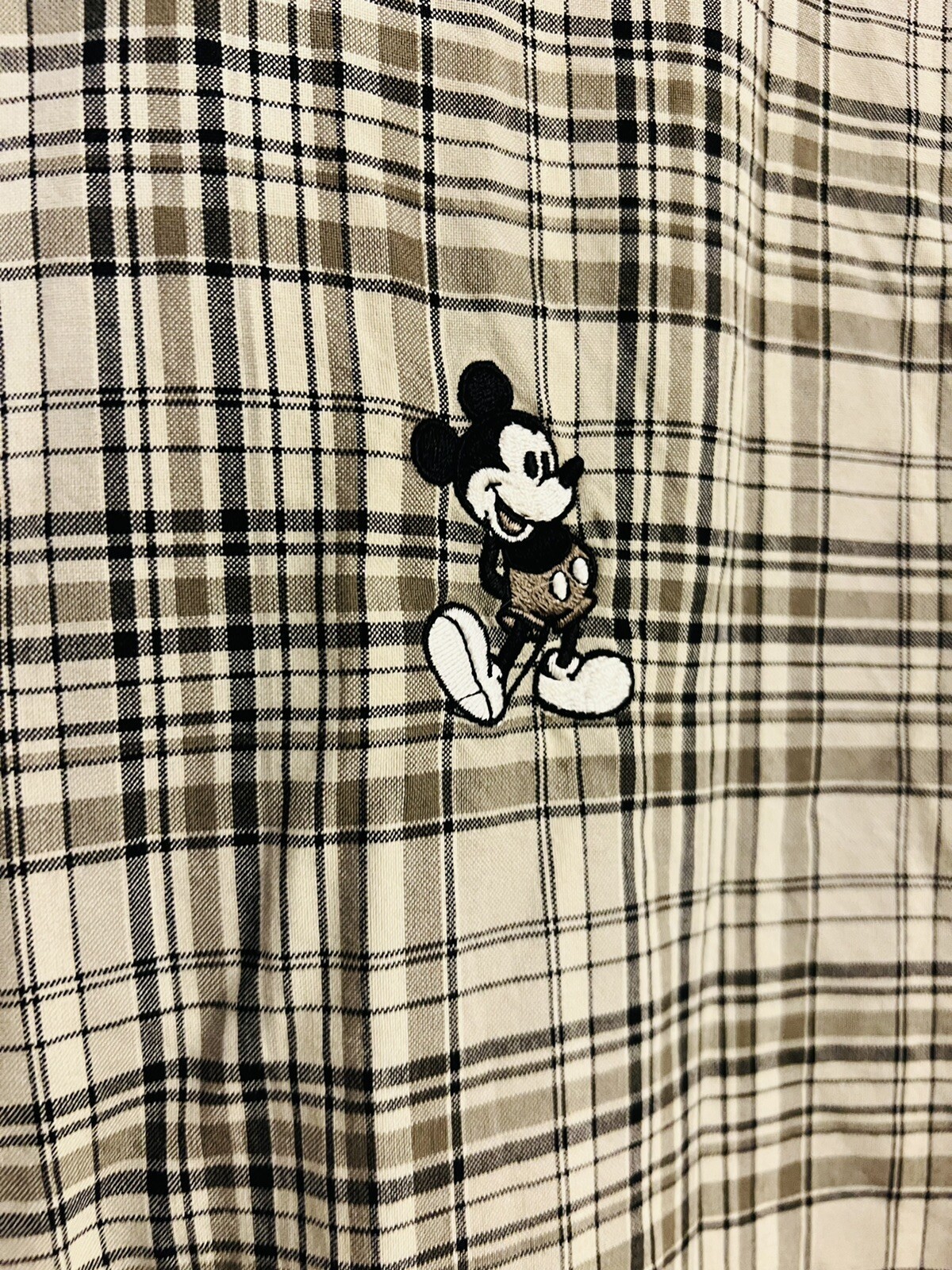 New Walt Disney World Shirt Multicolor Check Embroidered Mickey Logo ...