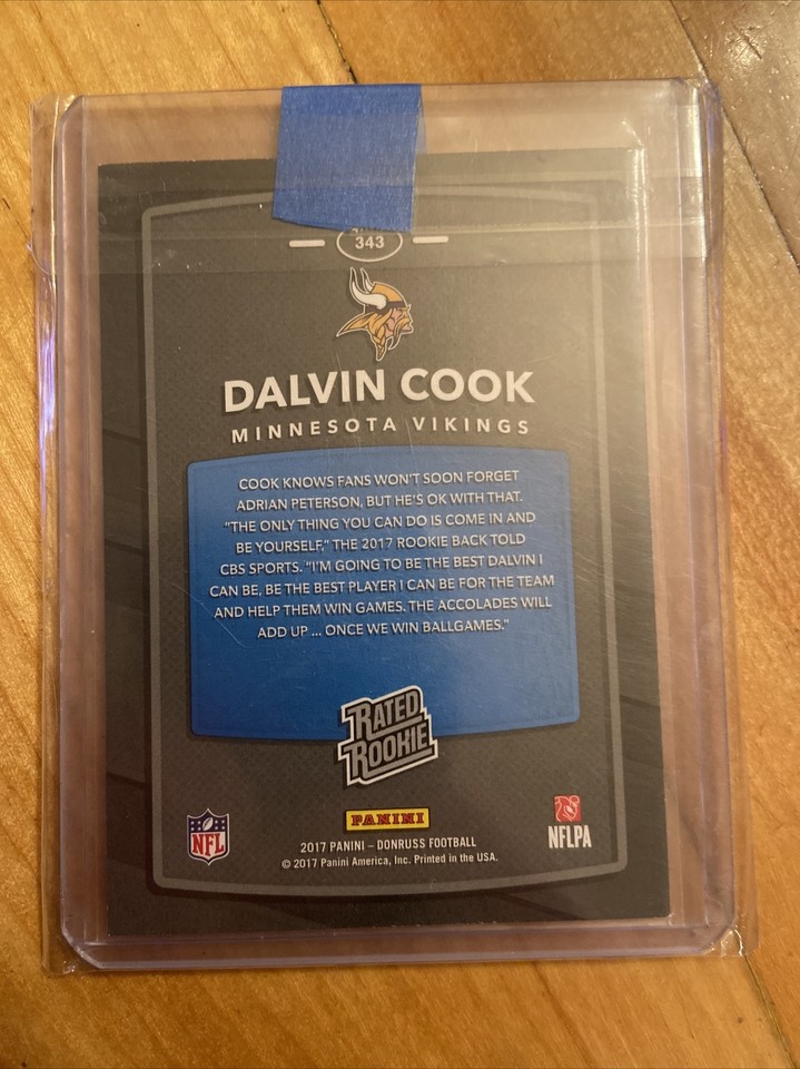 2017 Panini Donruss #343 Dalvin Cook Rated Rookie Card RC Minnesota ...