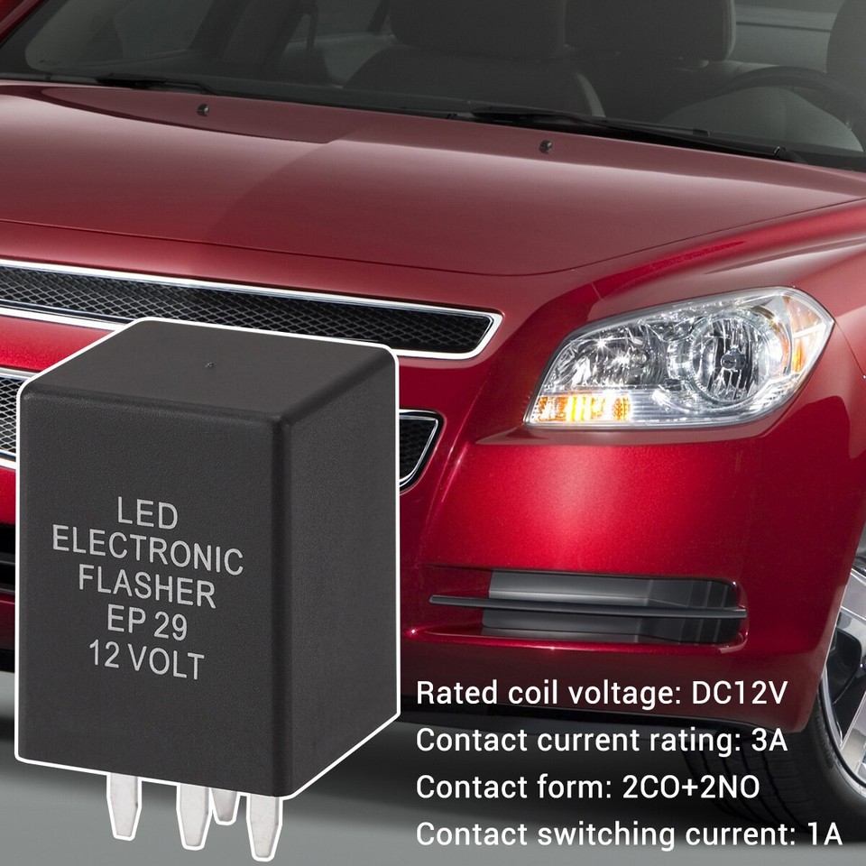 4-Pin EP29N LED Flasher Relay Fix Hyper Flash Turn Signal Decoder Load ...