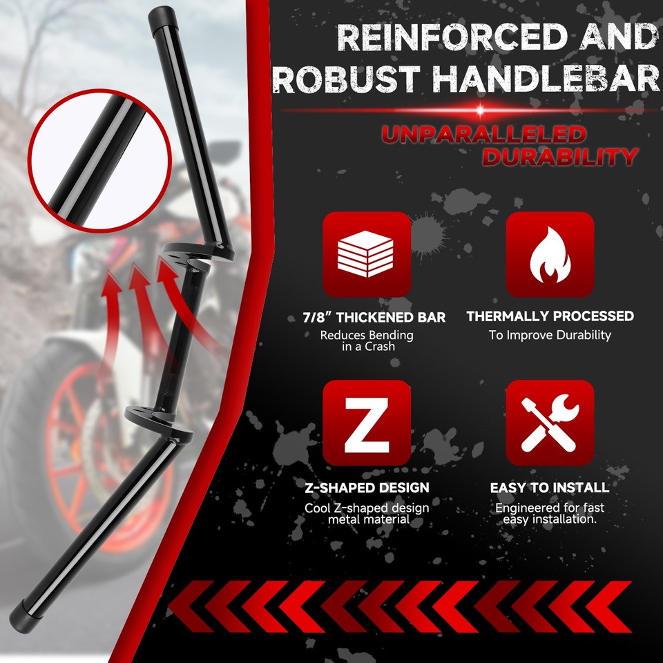7/8" 22mm Motorcycle Handle Bar Tracker Drag bar For Coleman CT200U ...