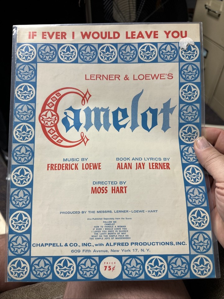 M Musical Sheet Music CAMELOT ‘If Ever I Would Leave You’ | eBay