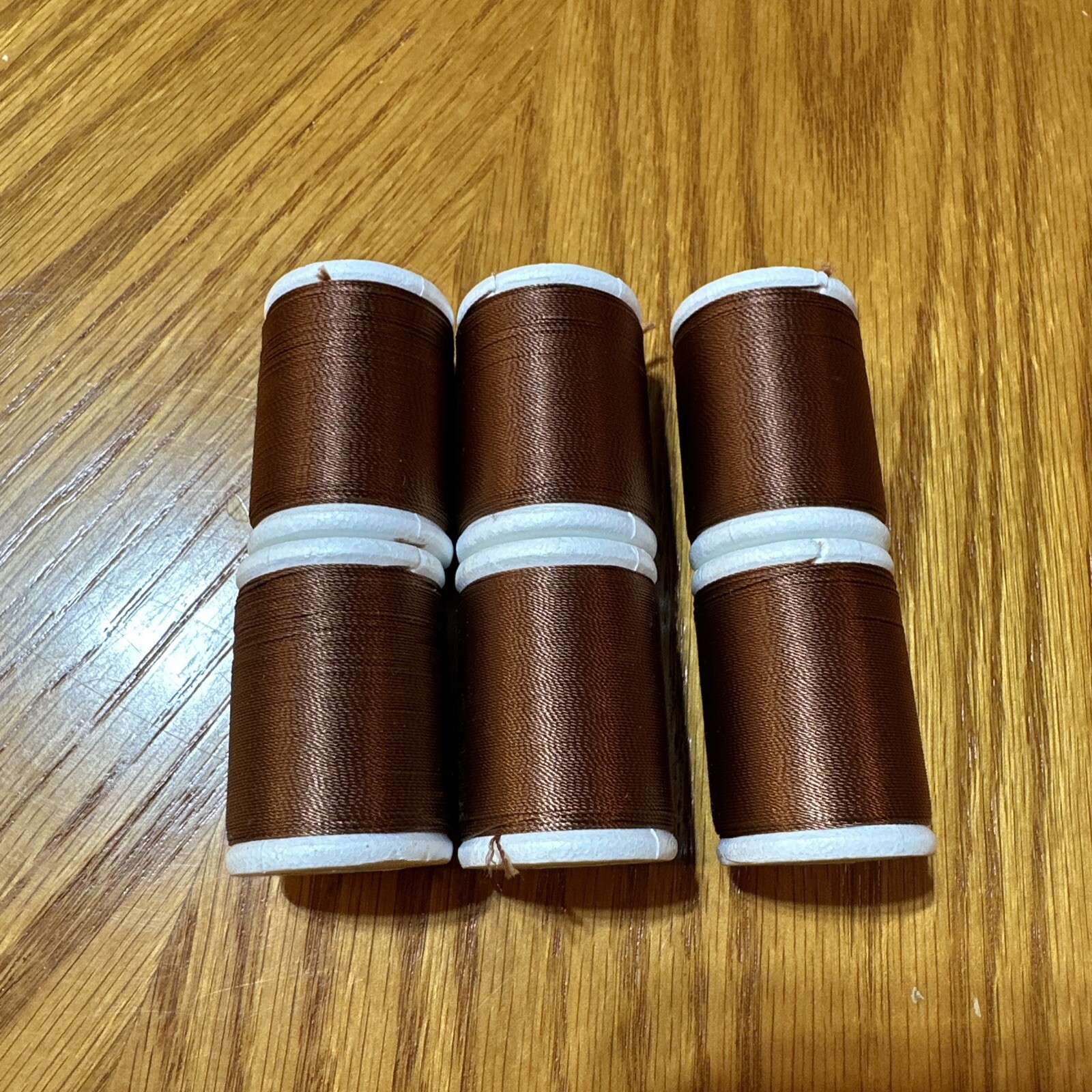 6 SPOOLS VINTAGE GUDEBROD ROD WINDING / FLY TYING THREAD EE BROWN #541 ...