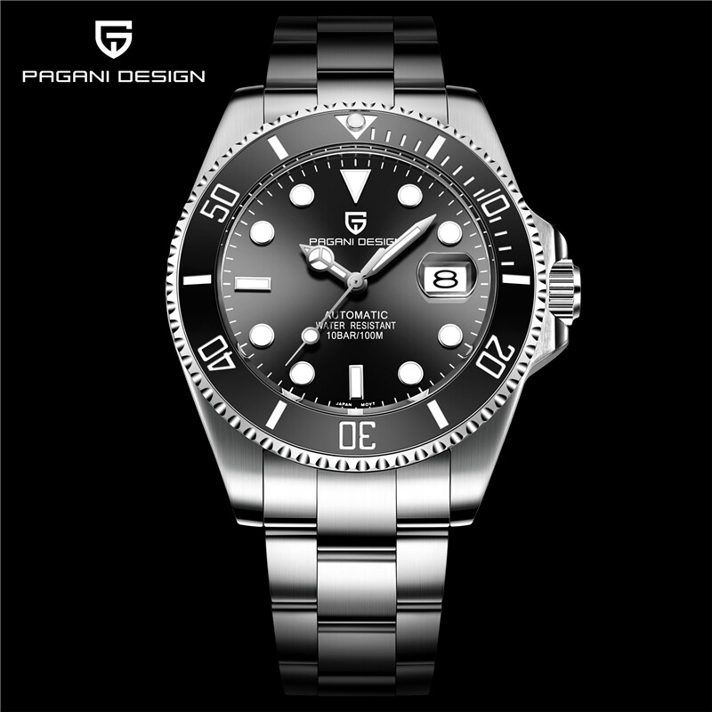 PAGANI DESIGN Men NH35 Automatic Mechanical Wrist Watch Steel Band ...
