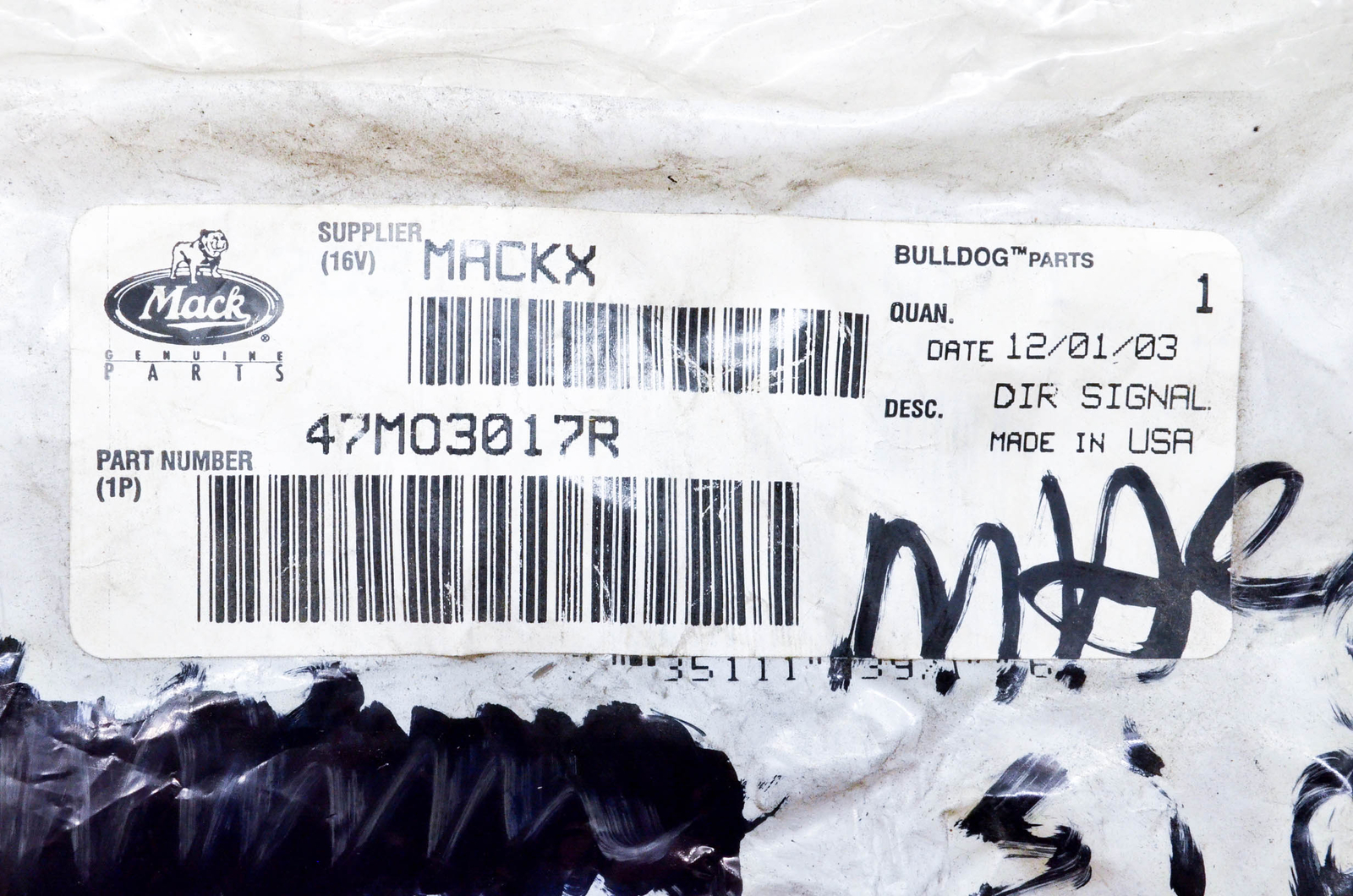 Mack 47MO3017R 25160921 TL20300 Directional Signal Lamp Assembly for ...