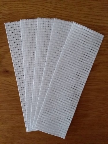 White Binca 20cm Bookmarks 5 Pack 6 Count Cross Stitch Fabric Kids Sew ...