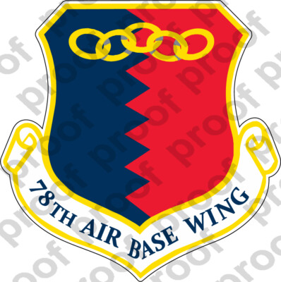 STICKER USAF 78TH AIR BASE WING | eBay