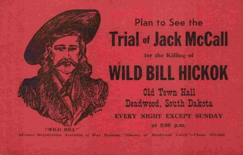 Postcard Trial Jack McCall Killing Wild Bill Hickok Old Town Hall ...