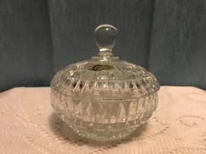 The European Collection 24% Lead Crystal Covered Trinket Bowl Made in W ...