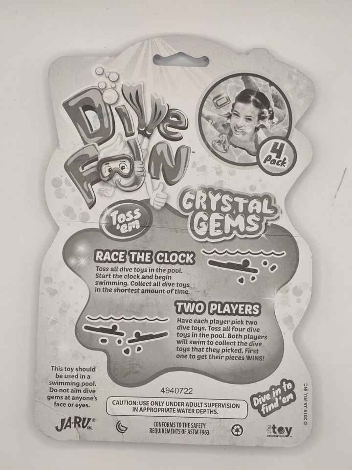 Crystals Gems Swimming Pool Dive Toys Diving Fun Diving Water Toy 4 ...