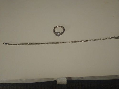 PANDORA Rose Gold QZ Sparkle Halo Ring M1 ALE MET 50 & 14kGP Bracklet 8 ...