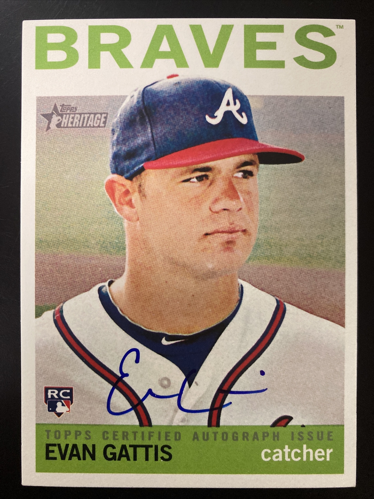 Evan Gattis 2013 Topps Heritage HIgh # Topps Certified Autograph #roa ...